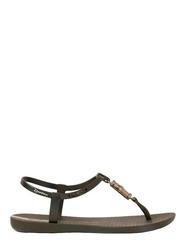 LENNY NIEMEYER Round Toe Flat Sandals - Black
