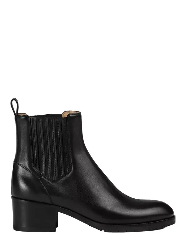 DOUCAL'S Block-heel Leather Chelsea Boots - Black