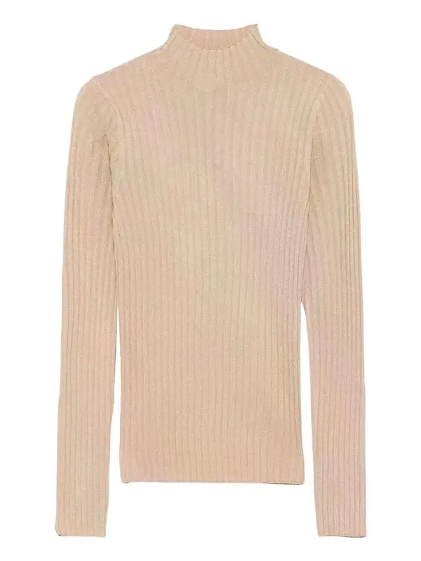 Liu Jo Ribbed High-neck Top - Neutrals