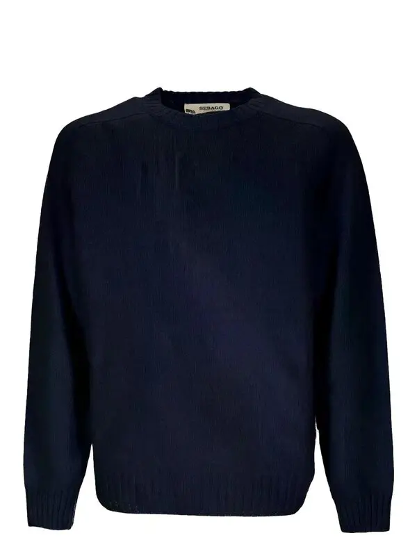 SEBAGO Wool Crew Neck Sweater - Blue