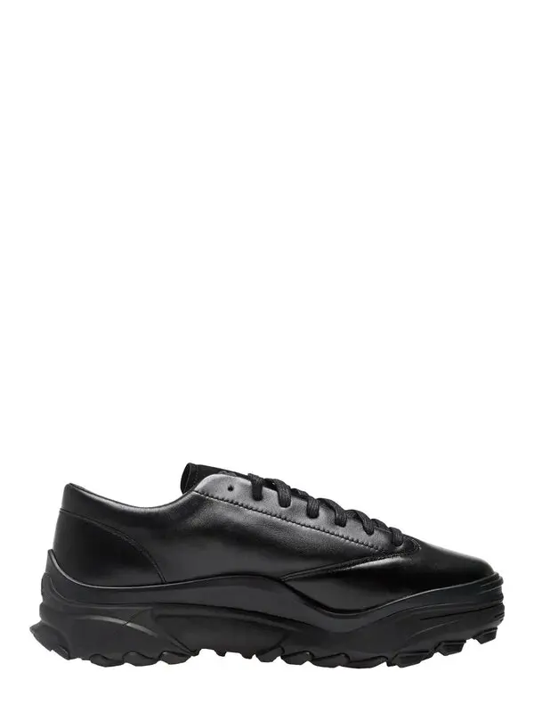 Y3 Leather Lace-up Trainers - Black