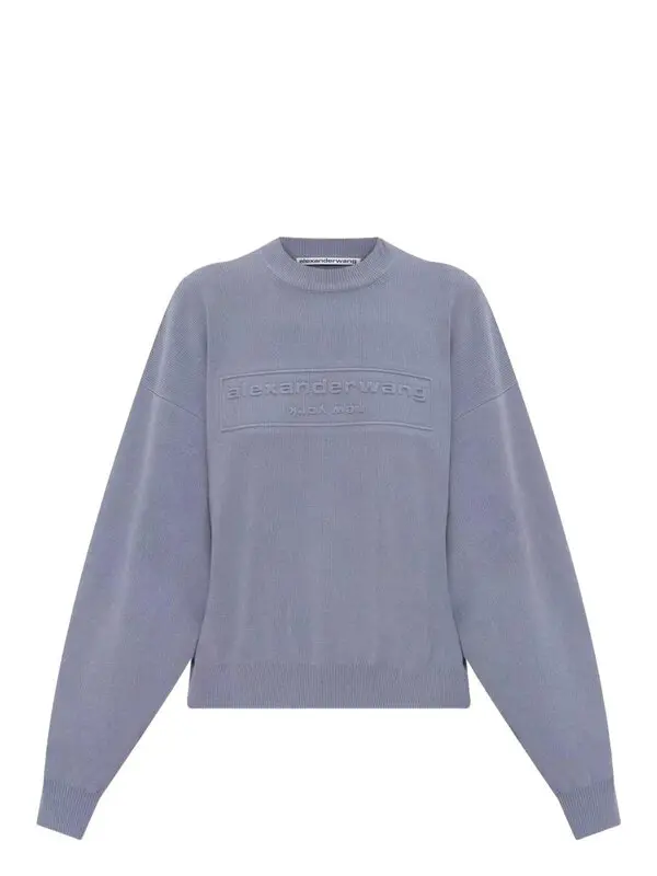 Alexander Wang Logo-embossed Jumper - Blue