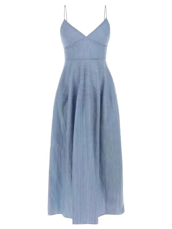 Co Basque Midi Dress - Blue