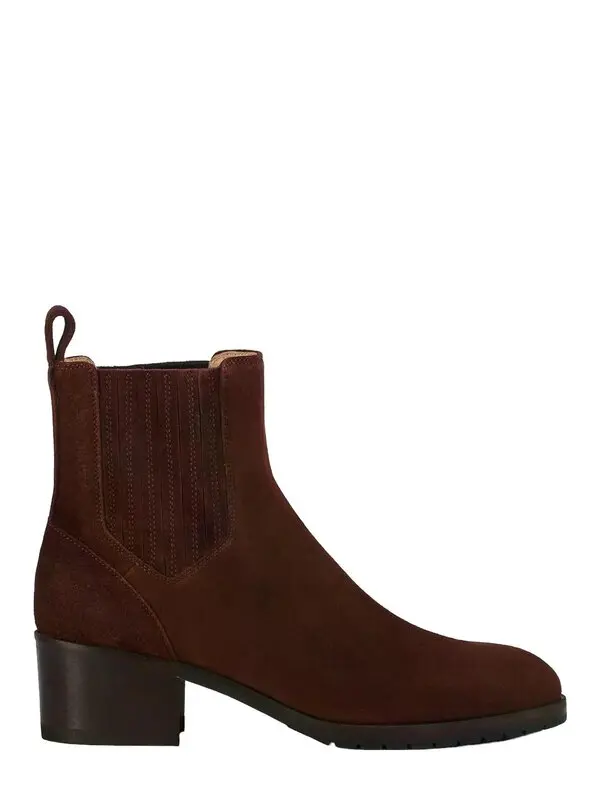 DOUCAL'S Elastic-panel Suede Boots - Brown