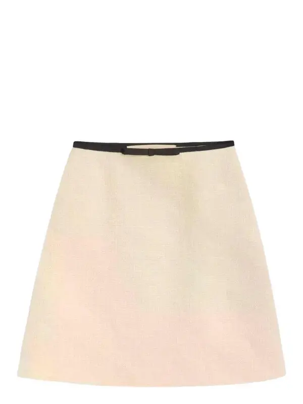 Valentino Garavani Bow-detail Tweed Skirt - Neutrals