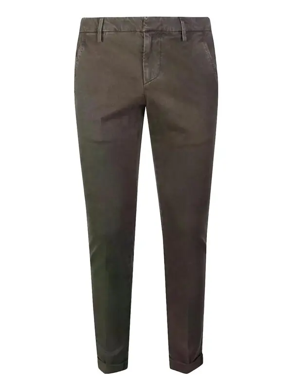 DONDUP Cuffed Cotton Pants - Green