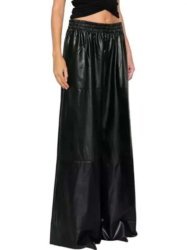 Norma Kamali Elastic-waist Wide-leg Trousers - Black