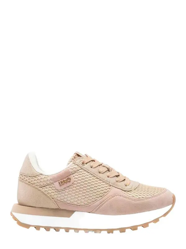 Liu Jo Mesh-panel Leather Sneakers - Neutrals