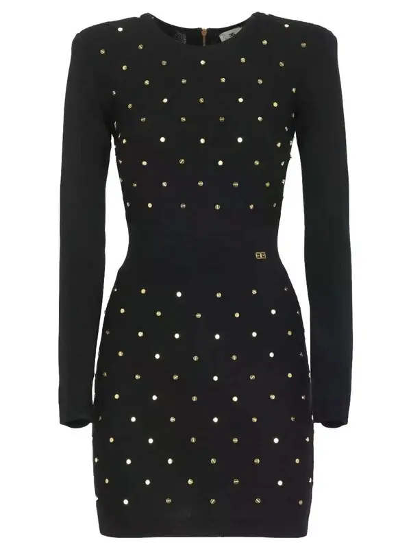 Elisabetta Franchi Polka Dot Mini Dress - Black
