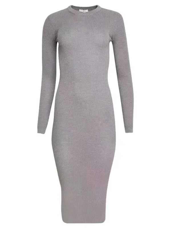 Wardrobe.NYC Ribbed Midi Dress - Grey