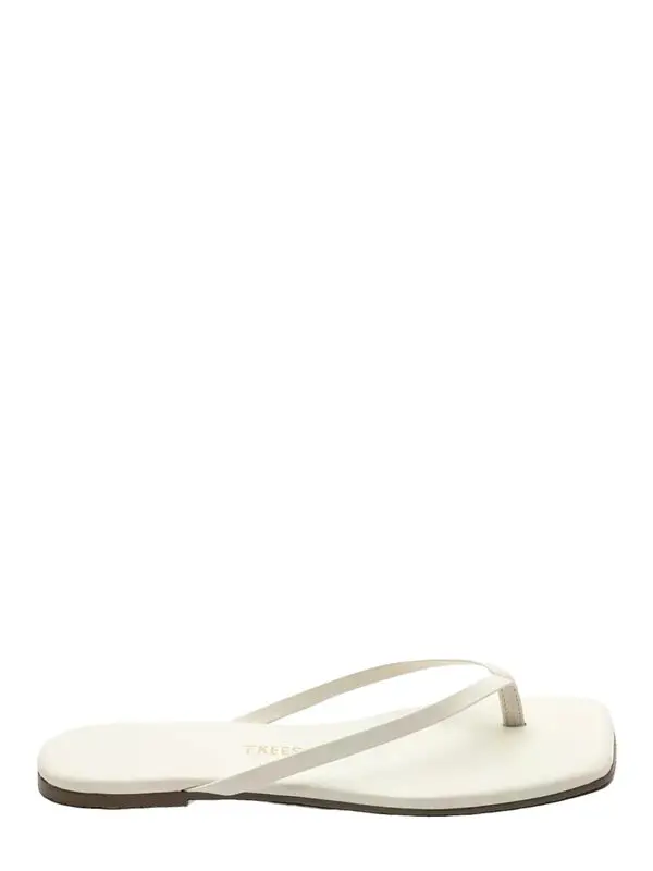 Tkees Leather Square-toe Sandals - White