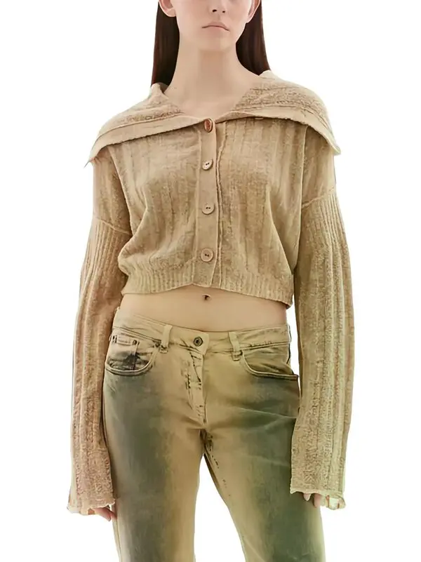 KNWLS Wool-blend Button Cardigan - Neutrals