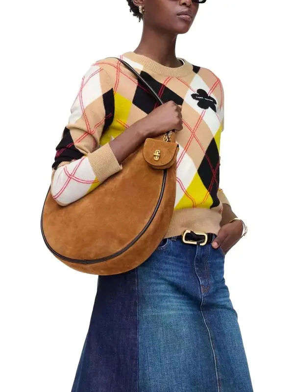 Marc Jacobs Large Dual Suede Shoulder Bag - Brown