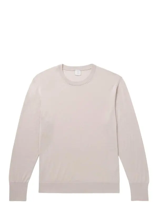 Eleventy Slim-fit Wool Sweater - Neutrals