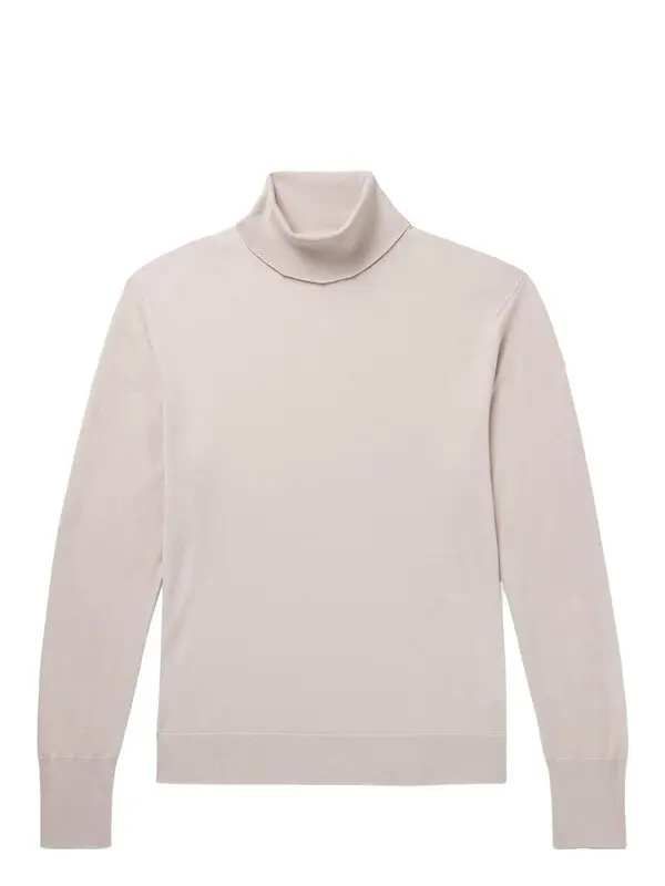 Eleventy Wool Rollneck Sweater - Neutrals