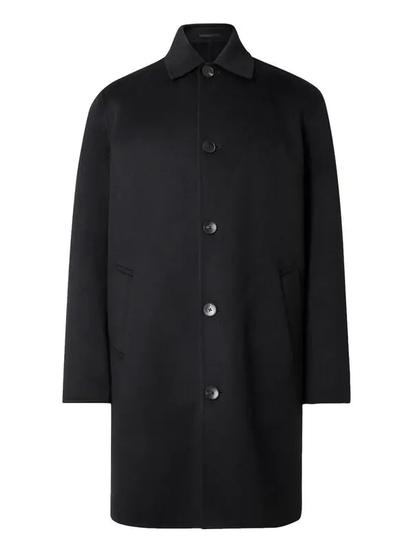 Mr P. Double-faced Wool And Cashmere-blend Car Coat - Black