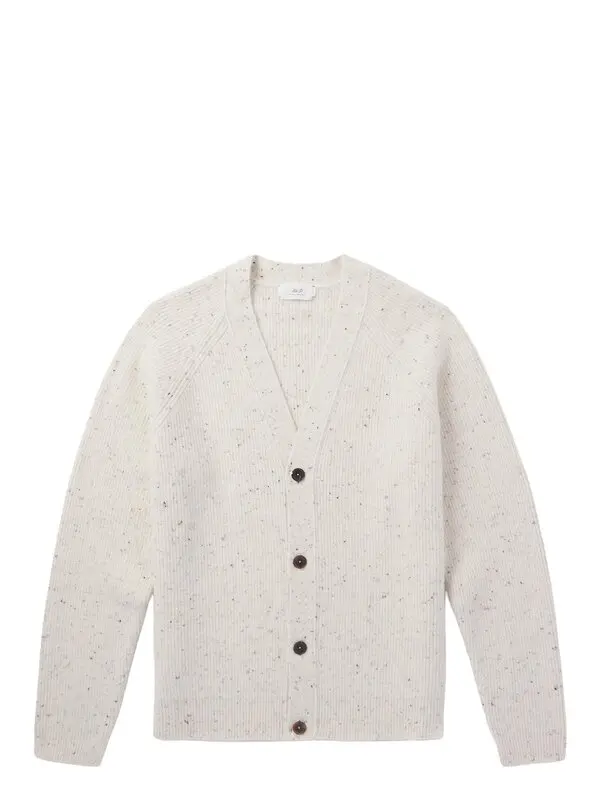 Mr P. Ribbed-knit Cardigan - White