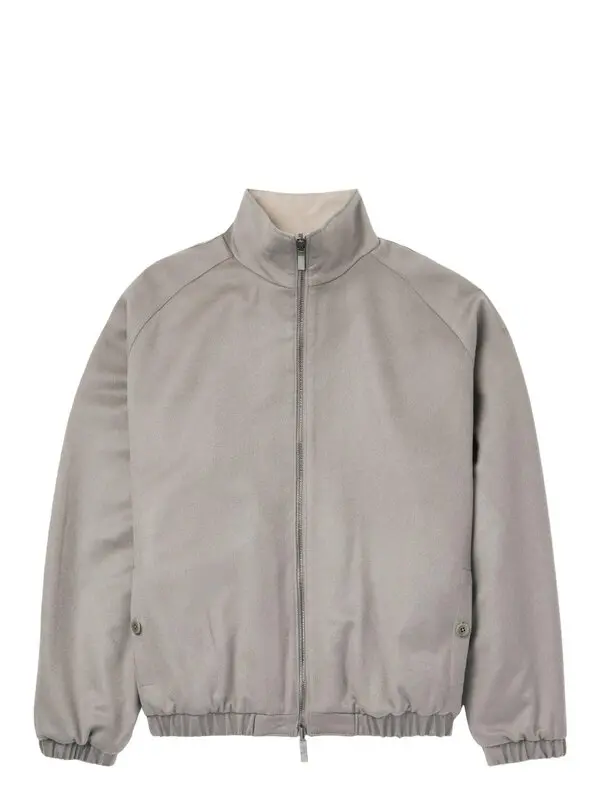 STOFFA Reversible Brushed-cashmere Bomber Jacket - Gray