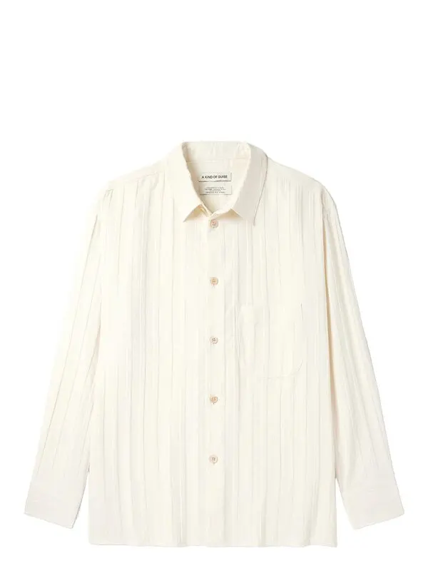 A KIND OF GUISE Gusto Striped Woven Shirt - Neutrals