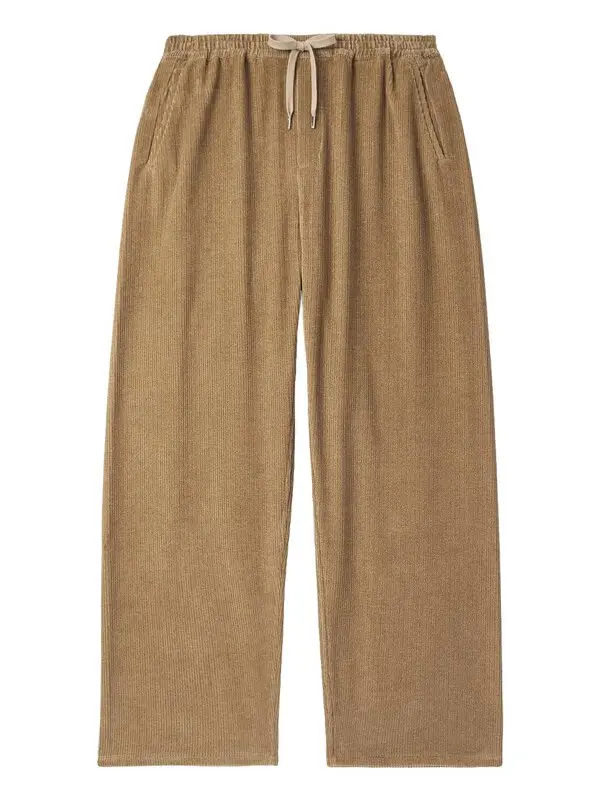 A KIND OF GUISE Samurai Wide-leg Cotton-corduroy Trousers - Neutrals