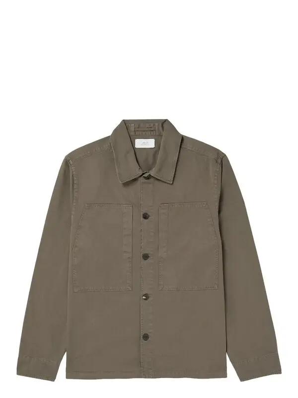 Mr P. Oversized Organic Cotton-twill Overshirt - Brown