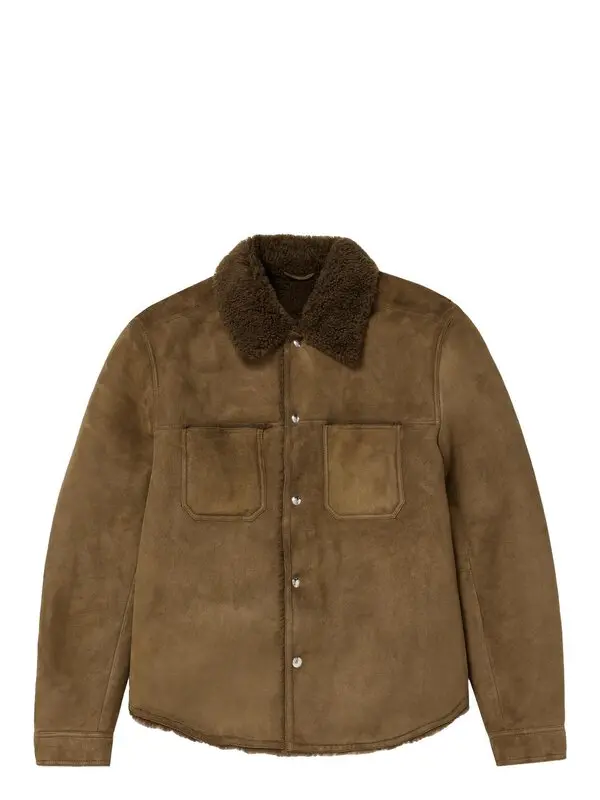 Mr P. Shearling Shirt Jacket - Brown