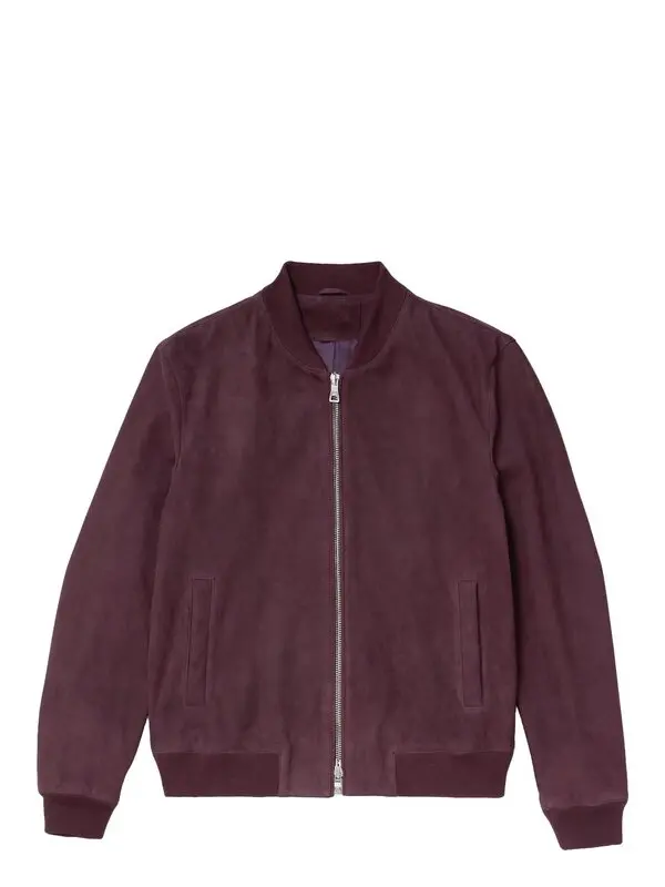 Mr P. Suede Bomber Jacket - Purple