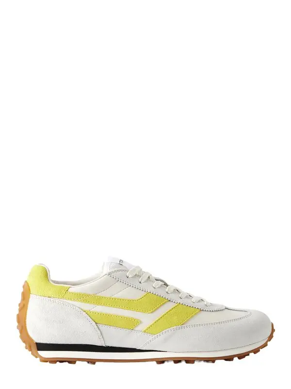 TOM FORD Leather And Suede Sneakers - Yellow