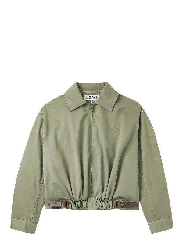 Loewe Garment-dyed Cotton Jacket - Green