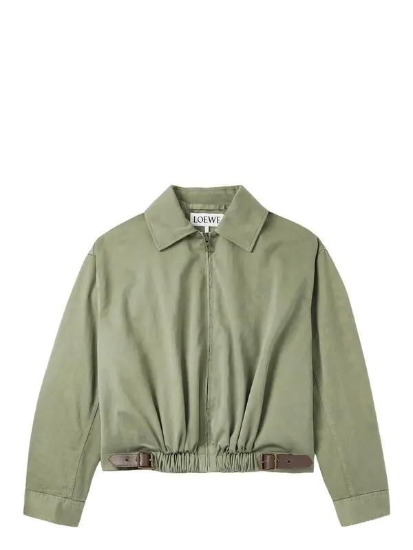 Loewe Garment-dyed Cotton Jacket - Green