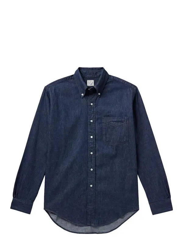 ORSLOW Button-down Collar Denim Shirt - Blue
