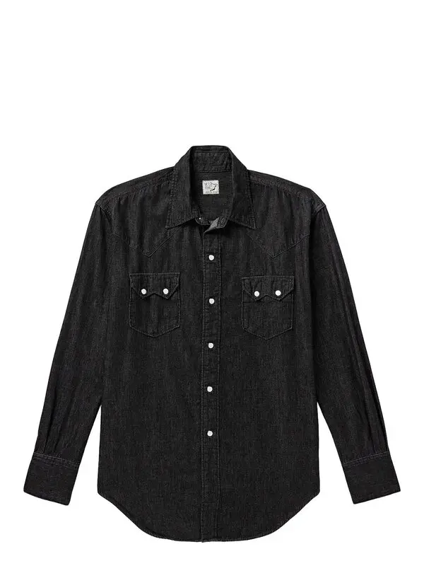 ORSLOW Cotton-chambray Western Shirt - Black