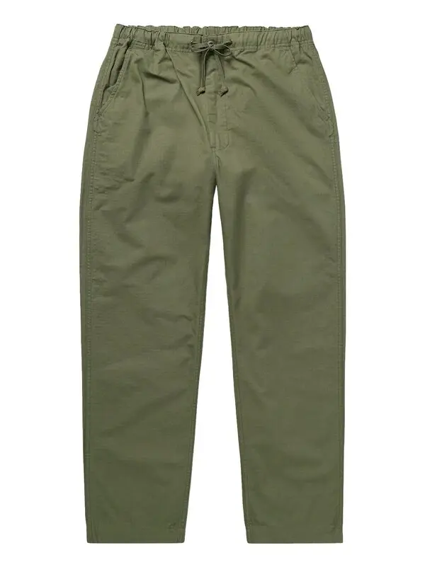 ORSLOW Straight-leg Cotton-ripstop Trousers - Green