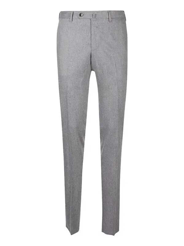PT TORINO Wool Straight Leg Pants - Grey