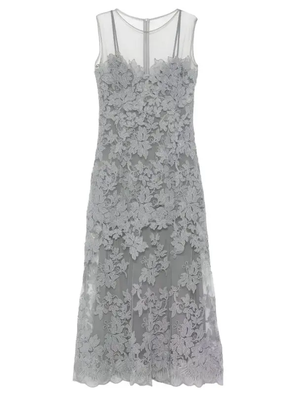 Ermanno Scervino Floral-lace Dress - Grey