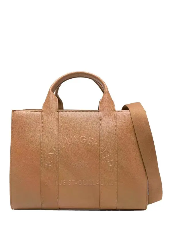 Karl Lagerfeld Logo-embossed Tote - Brown