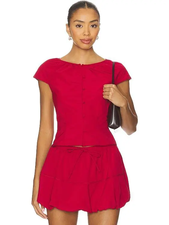 Amanda Uprichard Pinto Top - Red