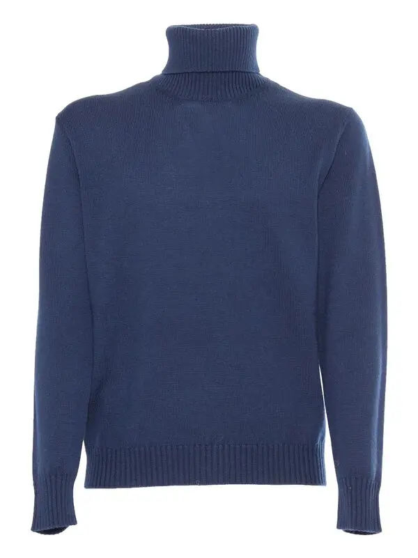 BALLANTYNE High Neck Pullover - Blue