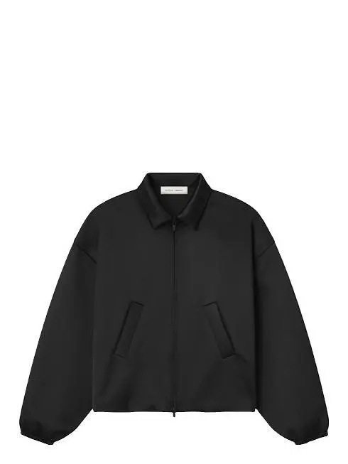 Fear Of God Essentials Bonded Satin Bomber - Jet Black