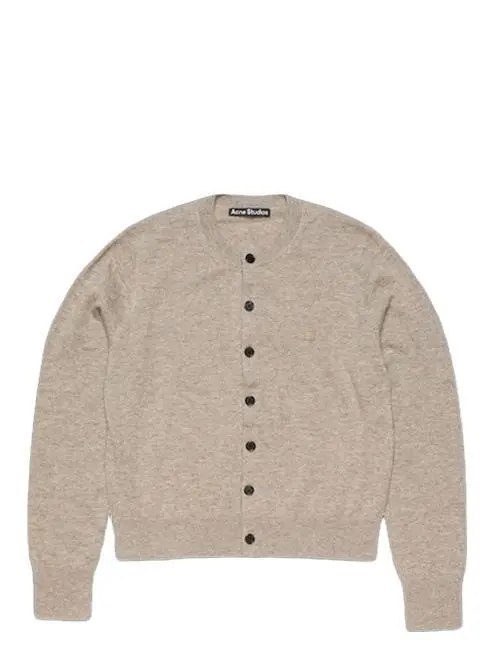 Acne Studios Cadigan Yak Wool Fitted Sweater - Graybeige