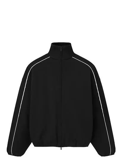 Fear Of God Essentials Modern Piping Track Jacket - Jet Black/cloud White
