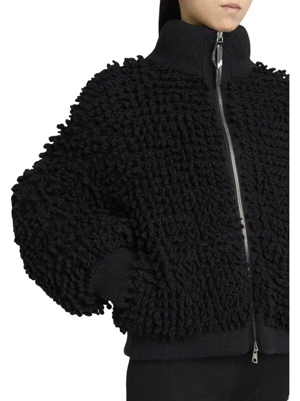 Moncler X Ee72 Edward Enninful Wool-blend Cardigan - Black