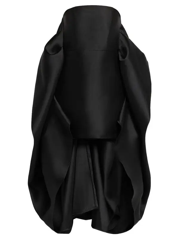 MARQUES' ALMEIDA Strapless Mikado Shift Dress - Black