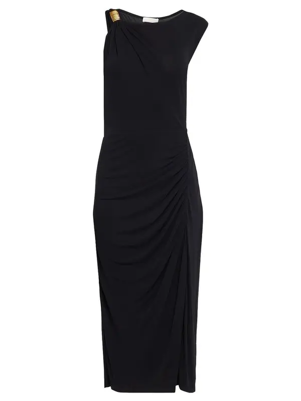 Ramy Brook Leann One-shoulder Midi Dress - Black