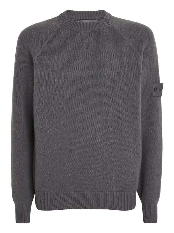 Stone Island Ghost Piece Cashmere Crew-neck Sweater - Grey