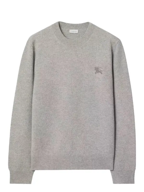 Burberry Logo-detail Wool Sweater - Grey