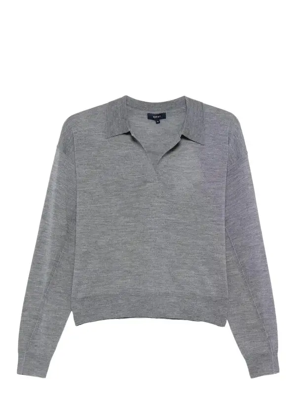 Soeur Polo-neck Top - Grey