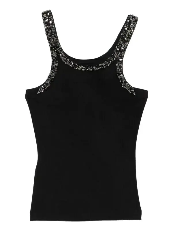 Pinko Embellished Sleeveless Top - Black