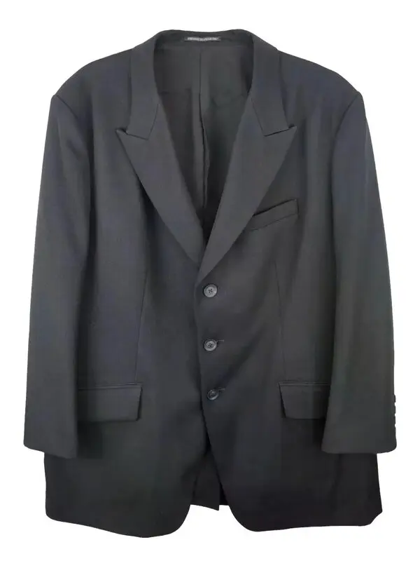 Yohji Yamamoto Three-button Wool Blazer - Black