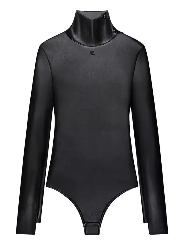 COURREGES Mock-neck Bodysuit - Black